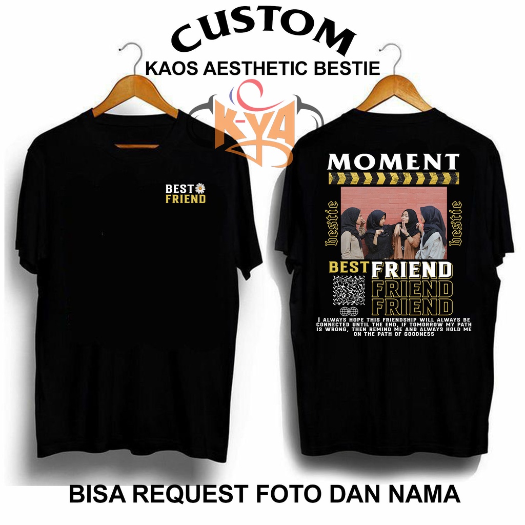 Jual K - YAA - CUSTOM KAOS BESTIE AESTHETIC / KAOS BUCIN STREETWEAR SABLON DTF | Shopee Indonesia