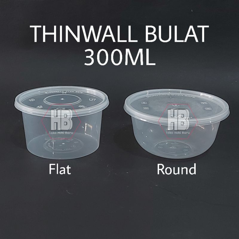 Jual Thinwall Bowl 300 ml + Tutup / Cup Pudding / Mangkok Plastik Bulat 300ml | Shopee Indonesia