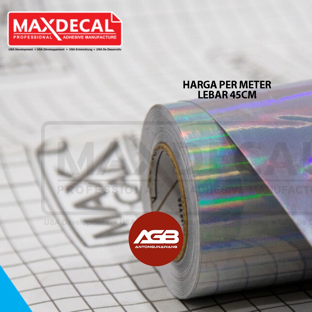 Jual Sticker Hologram MAXDECAL SILVER 7500 HL01 LENTUR Premium Lebar ...
