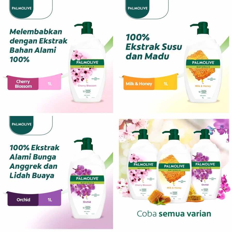 Jual Palmolive Shower Gel Naturals Body Wash Sabun Mandi Milk & Honey ...