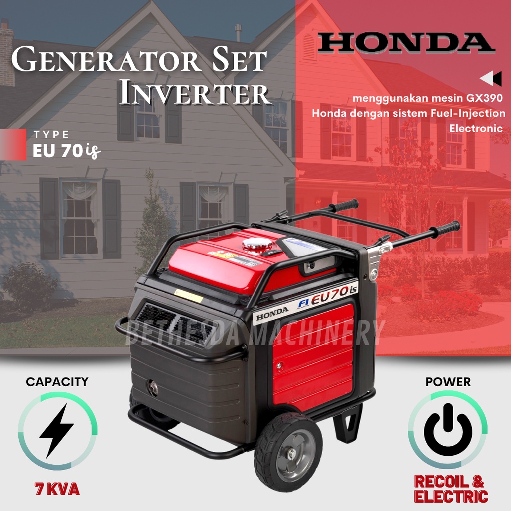 Jual Mesin Genset Inverter Honda 7 kva EU70is - Gasoline Generator ...