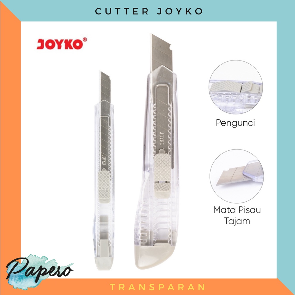 Jual Cutter Transparan Besar Joyko CU-15BC / Kecil CU-10BC | Shopee ...