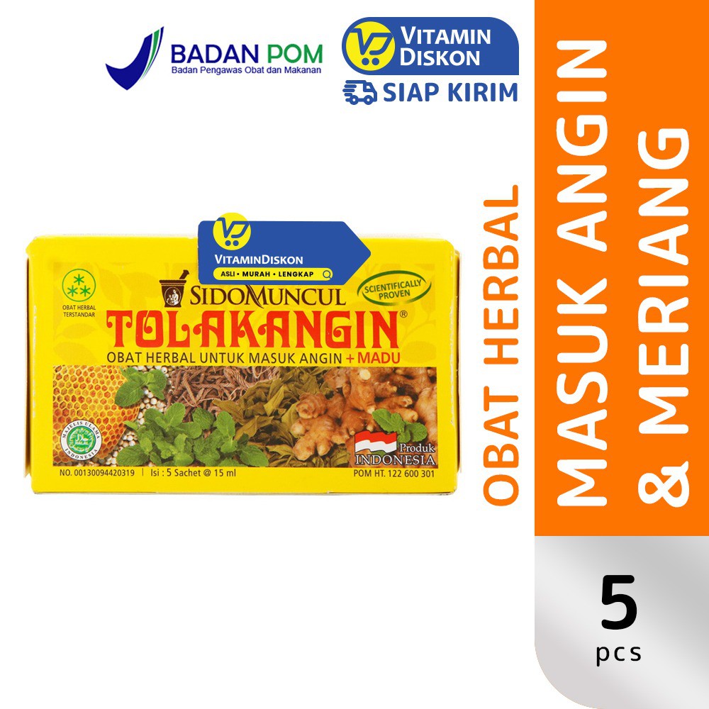 Jual Sidomuncul Tolak Angin Cair 1 Box (5 Pcs) | Obat Herbal Masuk ...
