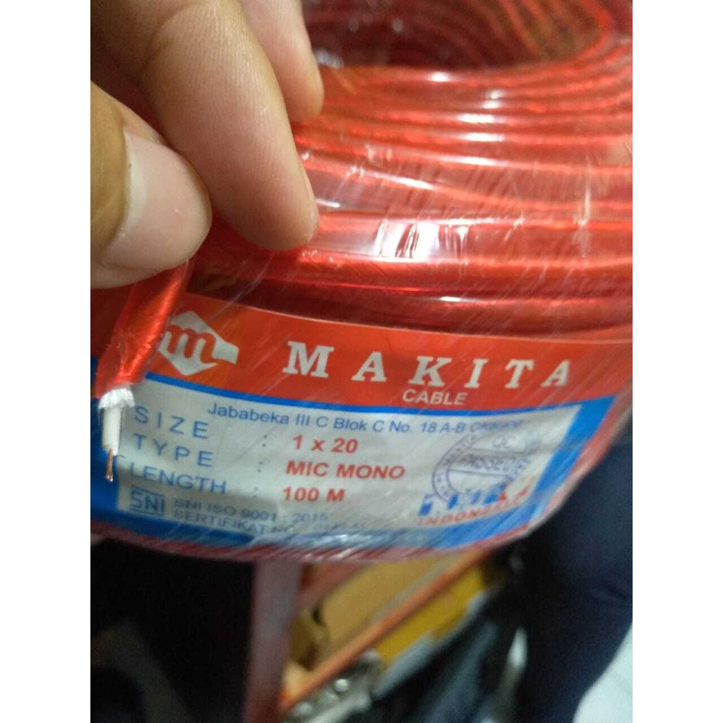 Jual kabel mic makita mono harga 1 roll 100 meter | Shopee Indonesia