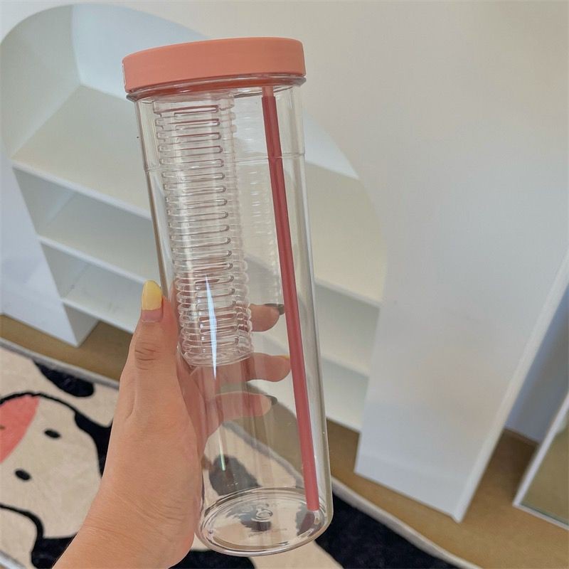 Jual Tumblr Botol Minum Infused Water Gelas Minuman Sedotan Lipat ...