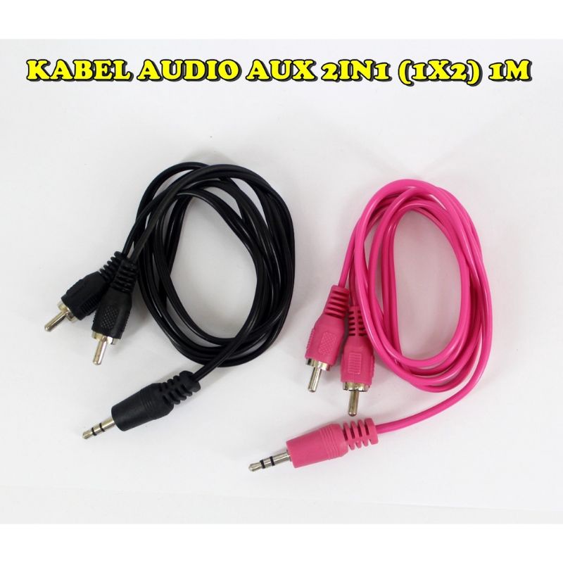 Jual Kabel Aux 1x2 jack 3.5mm / Kabel Audio AV 1x2 Jack 3.5mm | Shopee Indonesia