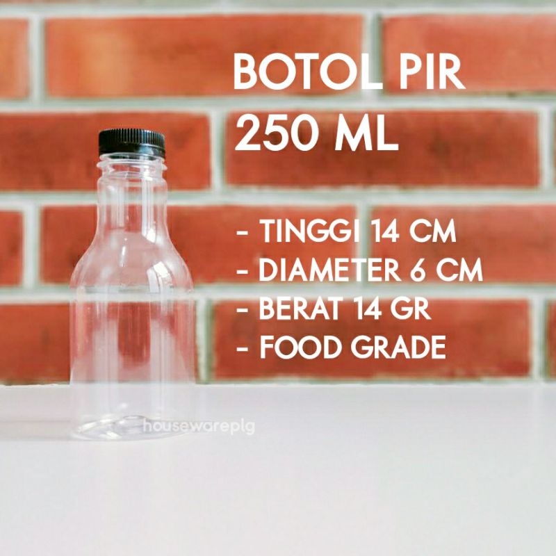 Jual Botol Pir 250 ml - Botol Unik - Botol Plastik | Shopee Indonesia