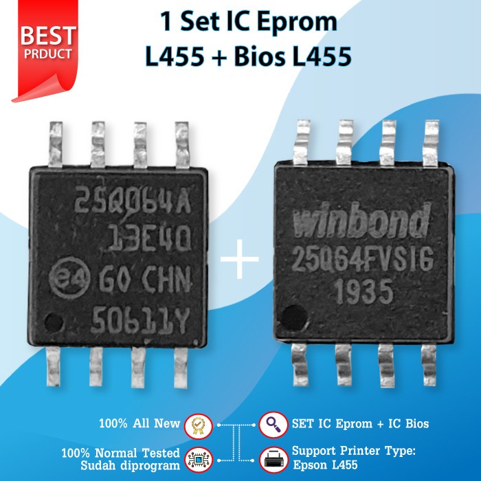 Jual IC Eprom L455 + Bios L 455 Firmware Printer Epson Resetter ...
