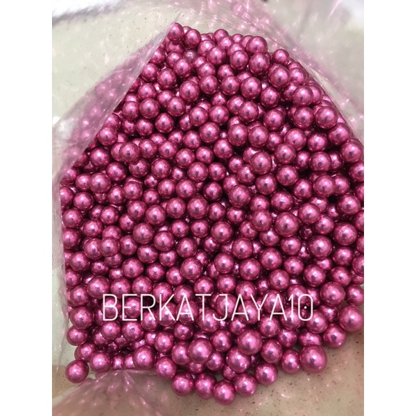 Jual Sprinkle Mutiara Pearl Pink Merah Muda 7mm Edible 20gr Dekorasi ...