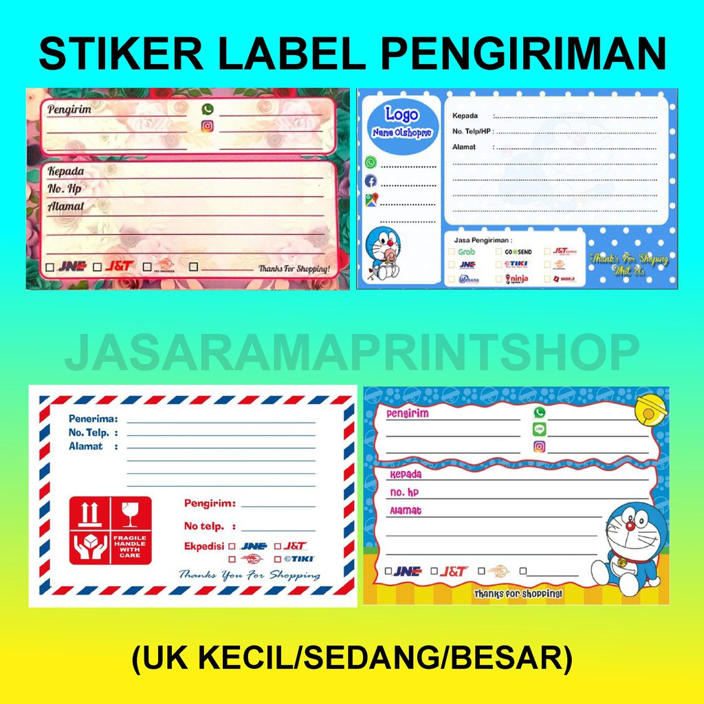 Jual STIKER PENGIRIMAN ONLINE SHOP, STIKER LABEL PENGIRIMAN UKURAN ...