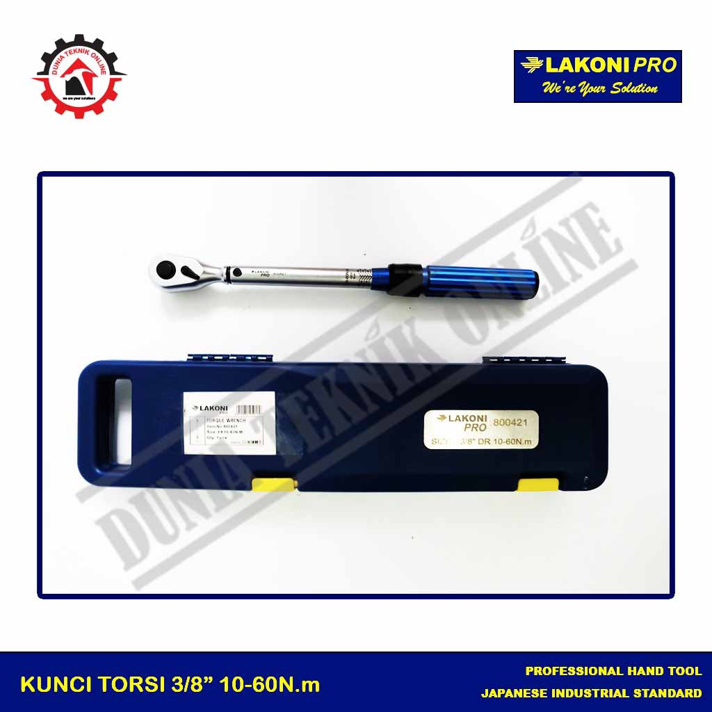 Jual Kunci Torsi 3/8 inch - LAKONI PRO Torque Wrench 3/8" 10 - 60 N.m Nano | Shopee Indonesia