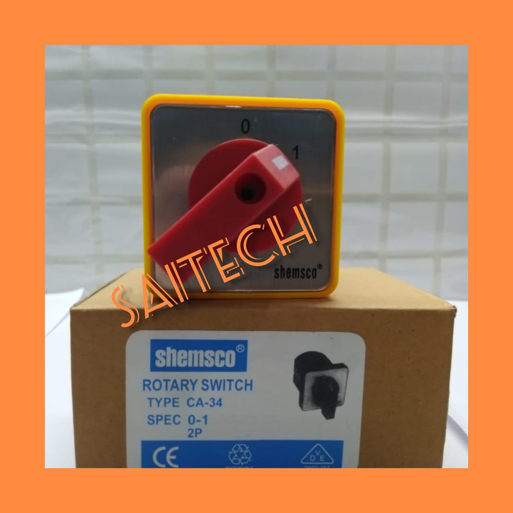 Jual SHEMSCO CA-34-20 0-1 rotary selector switch 2P 2 Posisi | Shopee ...