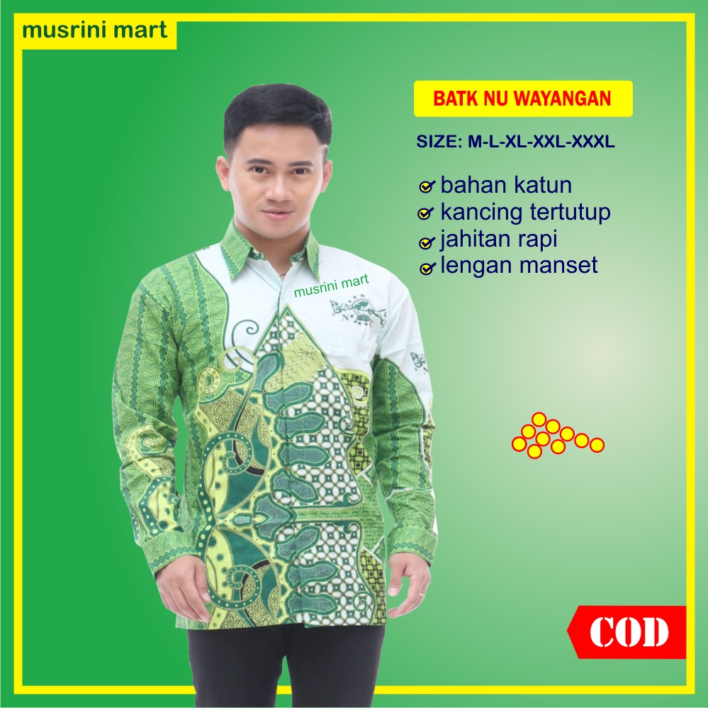 Jual BAJU BATIK NU MOTIF WAYANGAN KEMEJA NU NAHDLATUL ULAMA JAWA TENGAH ...