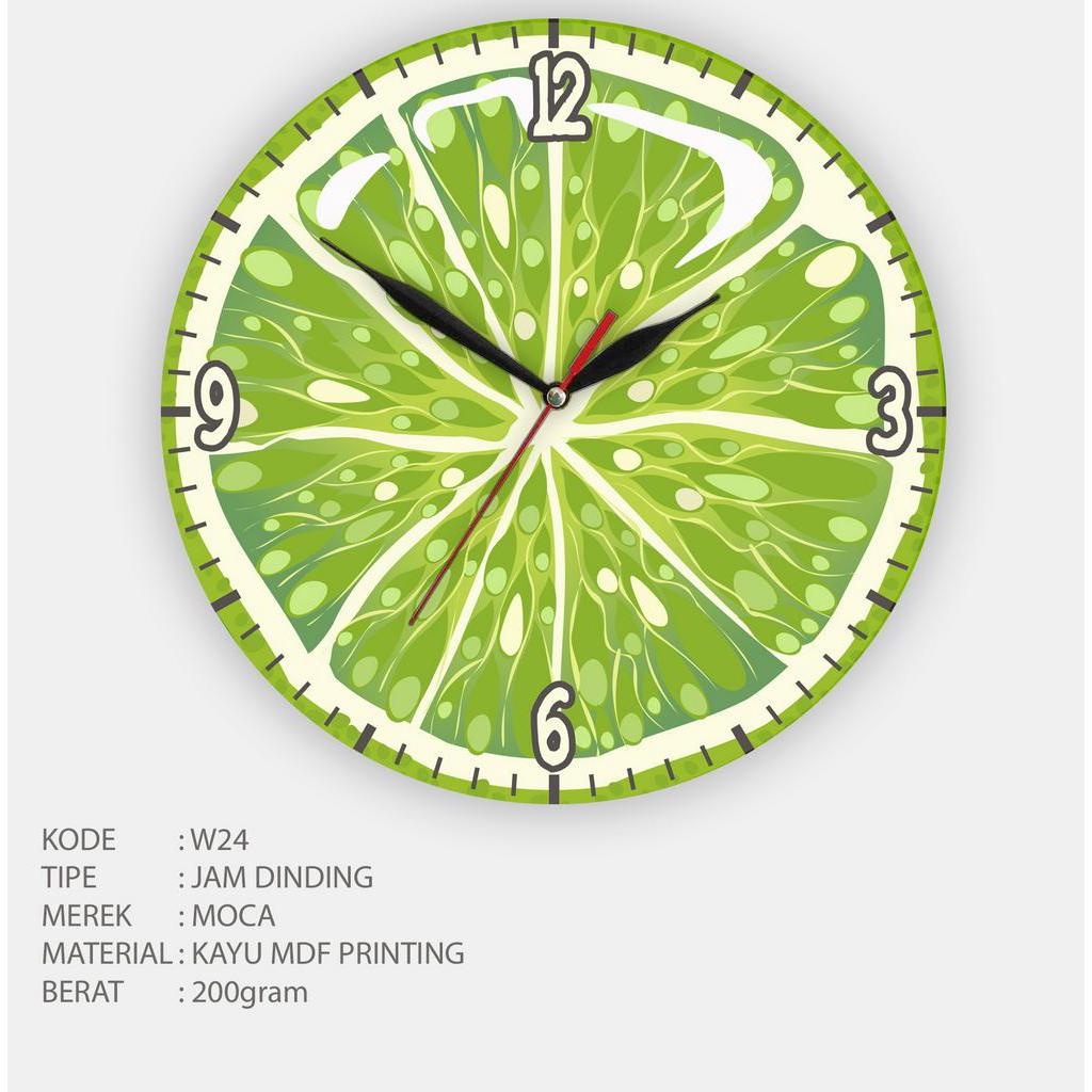 Jual Jam Dinding Kayu MDF Minimalis / Jam Dinding Kayu Motif Jeruk ...