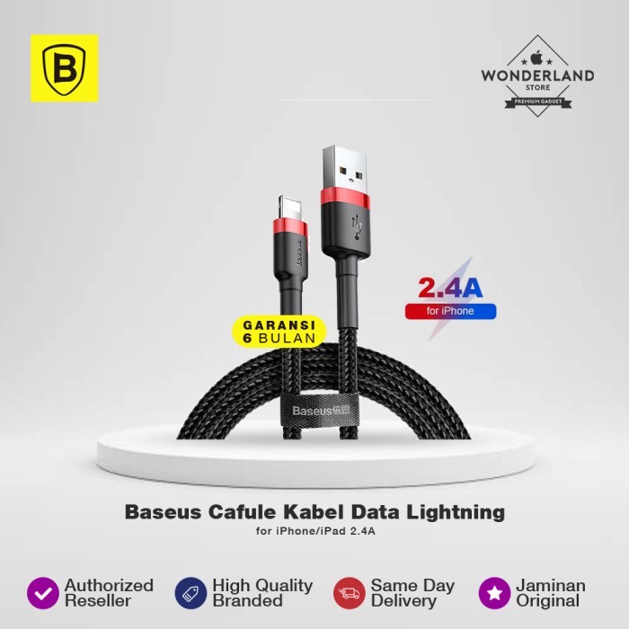 Jual Baseus Cafule Kabel Data Lightning for iPhone/iPad 2.4A 1meter ...