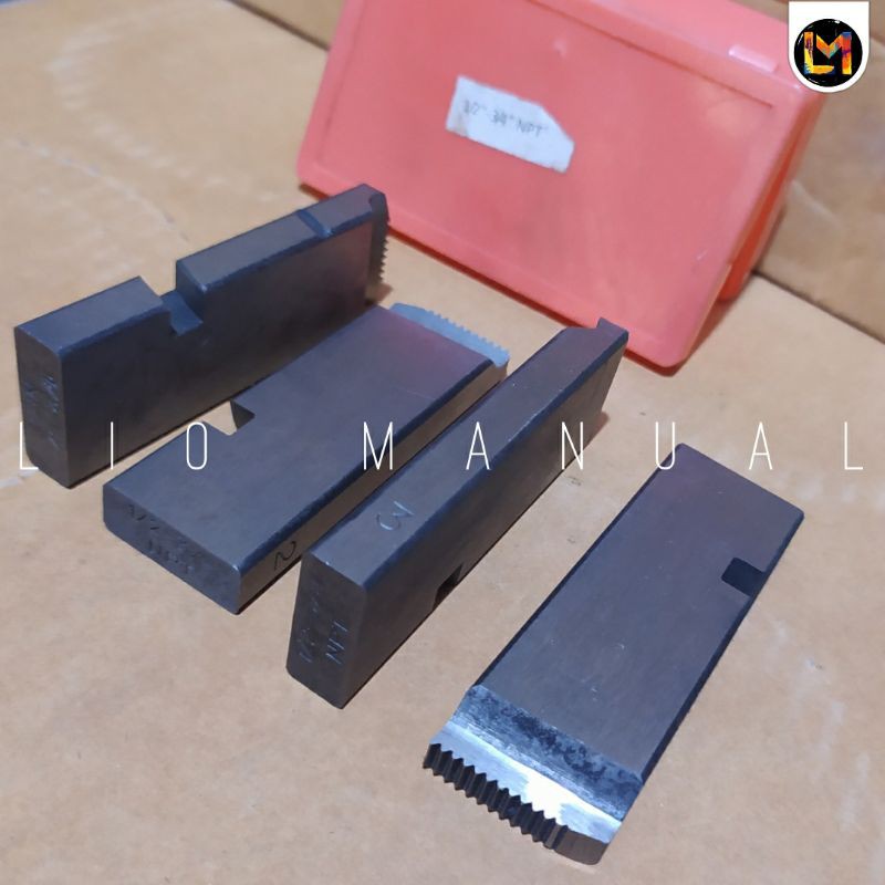 Jual pipe machine dies flat 1/2 - 3/4 NPT mata senai pipa set NPT 1/2 - 3/4 inch | Shopee Indonesia