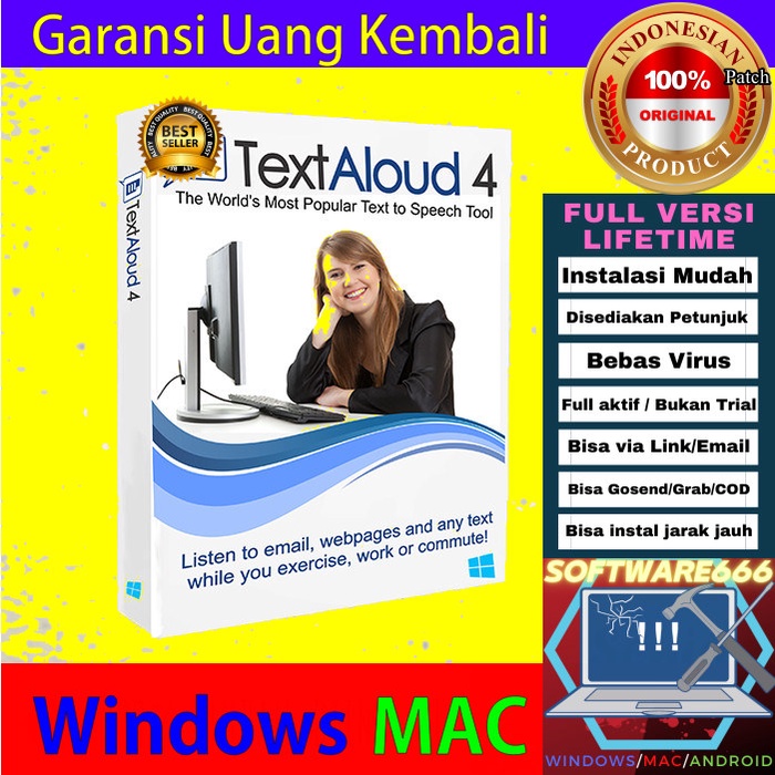 Jual Software Membacakan Dokumen Dengan Suara Natural: TextAloud 4 [WIN ...