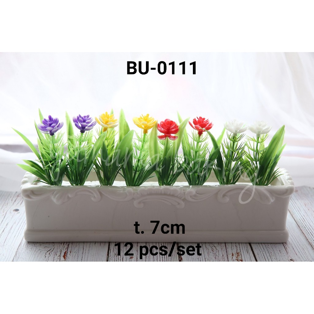 Jual BU-0111 Topper hiasan kue tart cake rumput bunga daun tanaman ...
