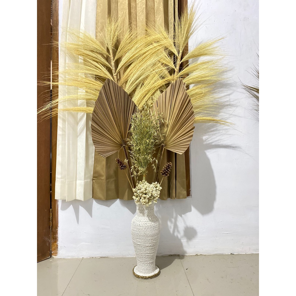Jual Paket Rayung Stik+Daun Palem Kering+Bunga Kering Tanpa Pot ...