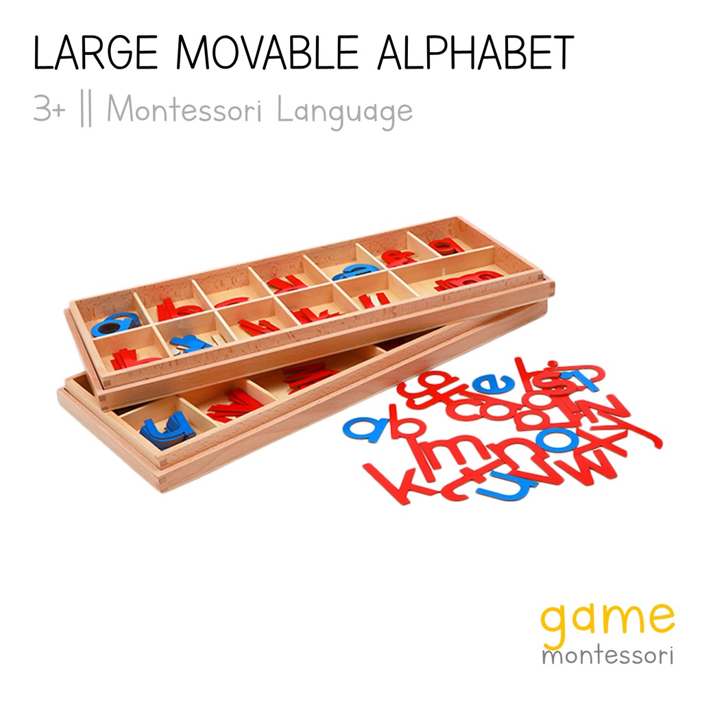 Jual Game Montessori Large Moveable Alphabet | Shopee Indonesia