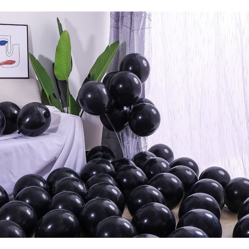 Jual Balon Hitam Tiup 5 Inci Balon Terbang Balon Pesta Ulang tahun ...