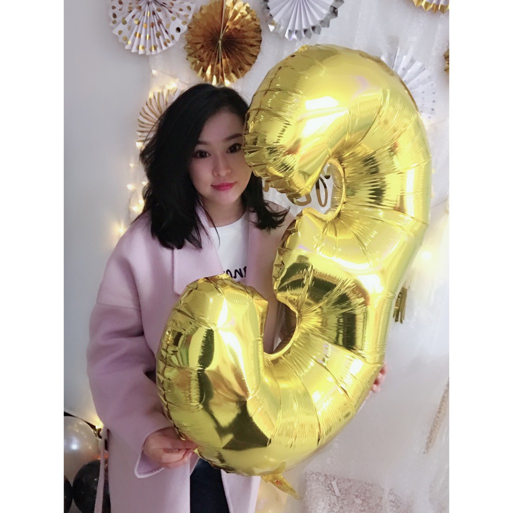 Jual Balon Foil Angka Gold 100cm | Shopee Indonesia
