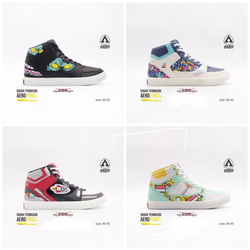 Jual SEPATU Aerostreet Hoops x NamaKalian (Ken Putih Merah Hitam ...