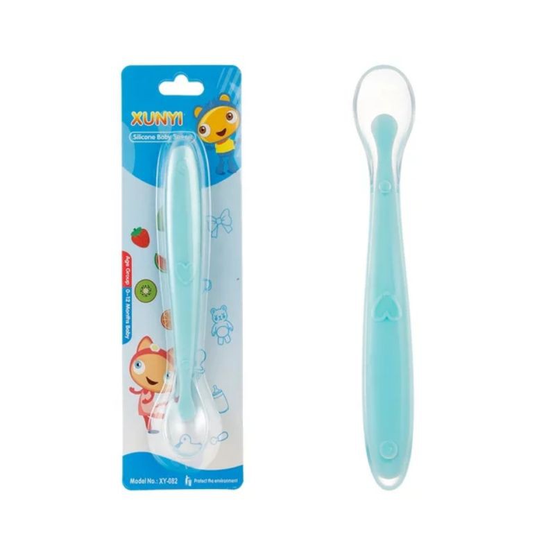 Jual sendok makan bayi silikon love/ smile. baby spoon | Shopee Indonesia