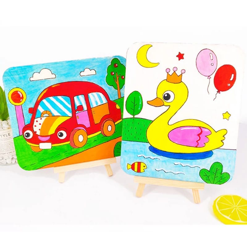 Jual DIY Wooden Coloring Board Mainan Aktivitas Mewarnai LukisaN Papan ...