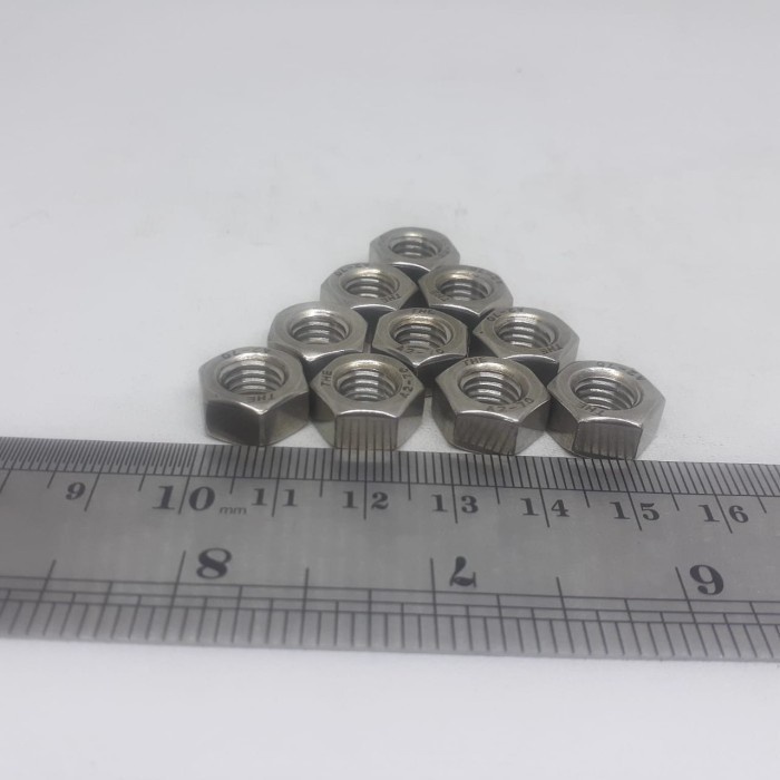 Jual MUR M8 STAINLESS KUNCI 13 MUR HEX NUT SS 8MM MUR STAINLESS STEEL ...