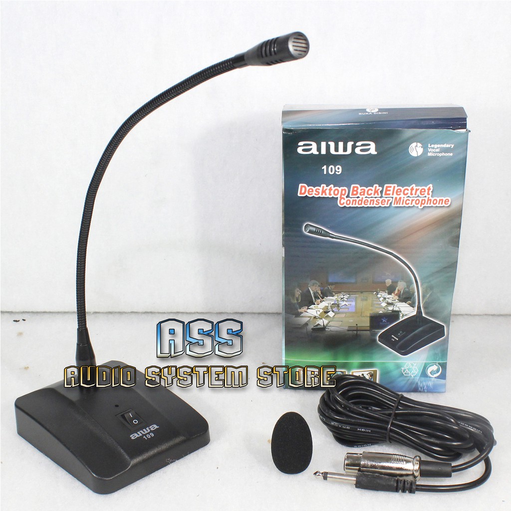 Jual Mic Meja AIWA AW 109 / Mic Podium Condensor AW-109 Fleksibel ...