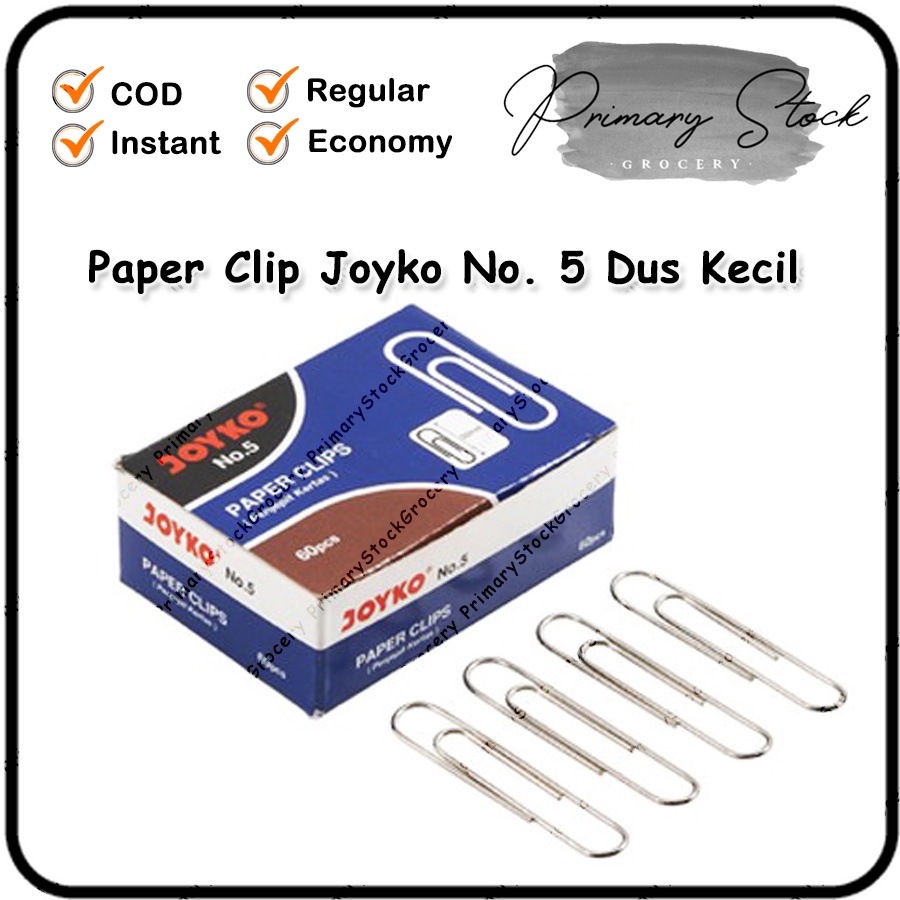 Jual Clip Kertas Paper Klip Joyko No 5 Penjepit Kertas Jumbo Besar ...
