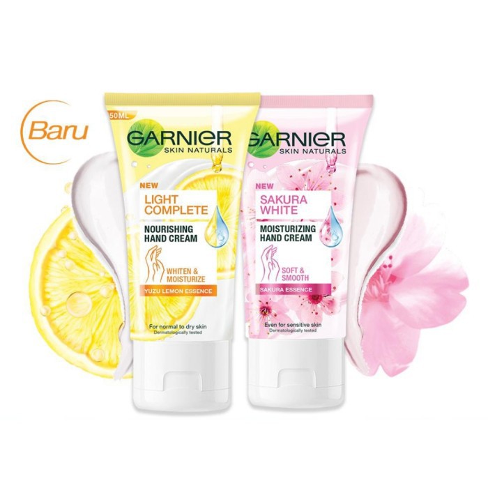 Jual Garnier Light Complete Nourishing Hand Cream & Sakura White ...