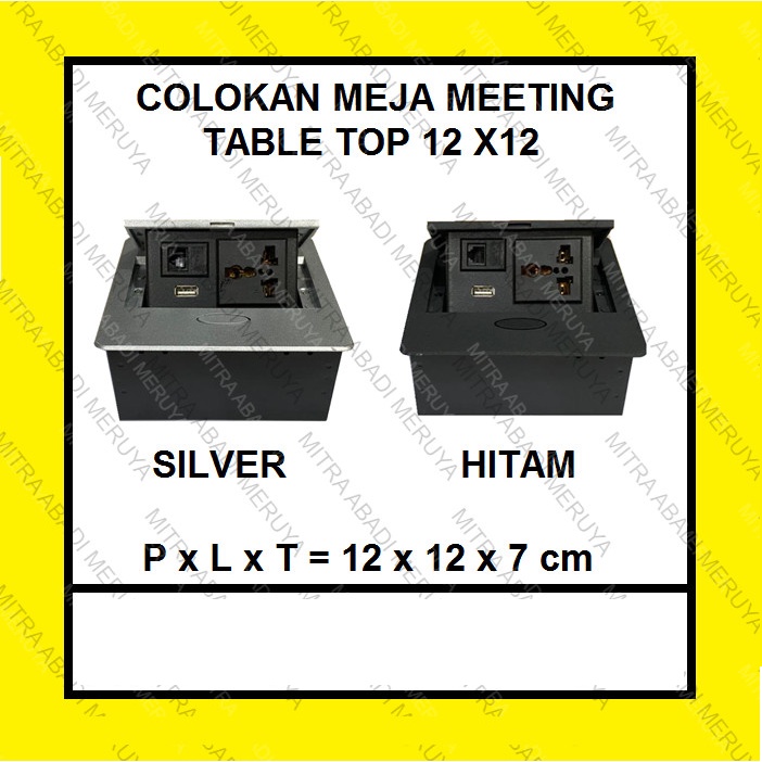 Jual Table Top COLOKAN Meja Meeting LISTRIK HDMI VGA USB LAN 12x12cm ...