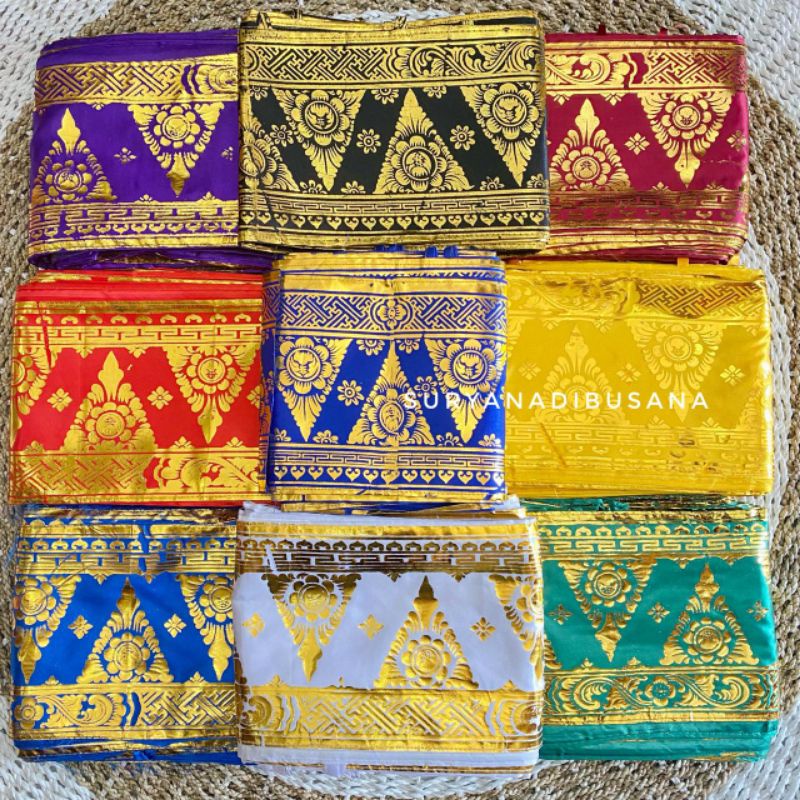 Jual Ider ider selendang prade bali meteran | Kain prade emas | Shopee ...