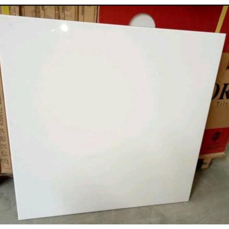 Jual keramik 60x60 putih polos glossy mengkilap mustika 1dus isi 1 ...