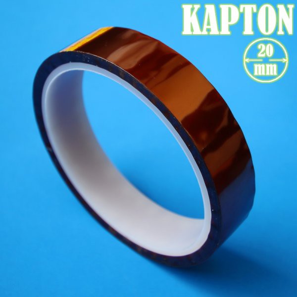 Jual KAPTON TAPE INSULATION RESISTANCE 20MM X 100FT WITH ADHESIVE ...
