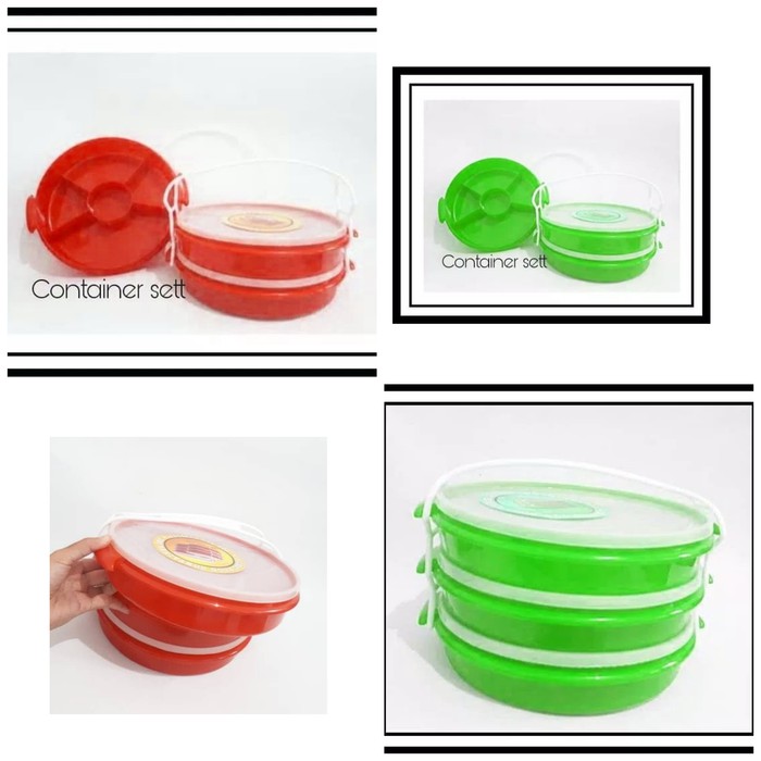 Jual Rantang Catering Bulat Susun 3 - Rantang Katering - Lunch Box ...