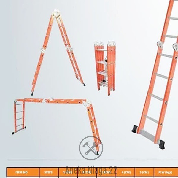 Jual Aneka - Tangga Lipat Aluminium 4,6M (4x4) Multipurpose ladder ...