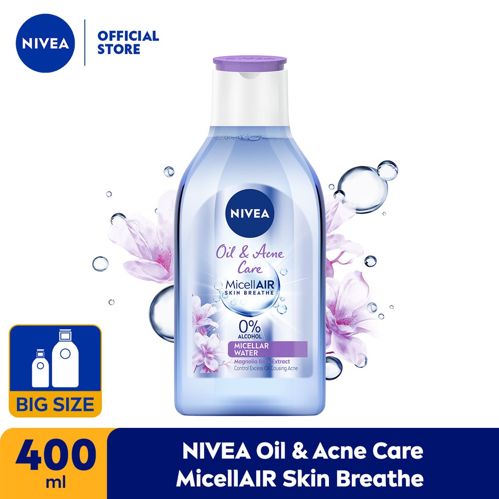 Jual NIVEA Micellar Water MicellAir Oil & Acne Care 400ml - Untuk kulit ...