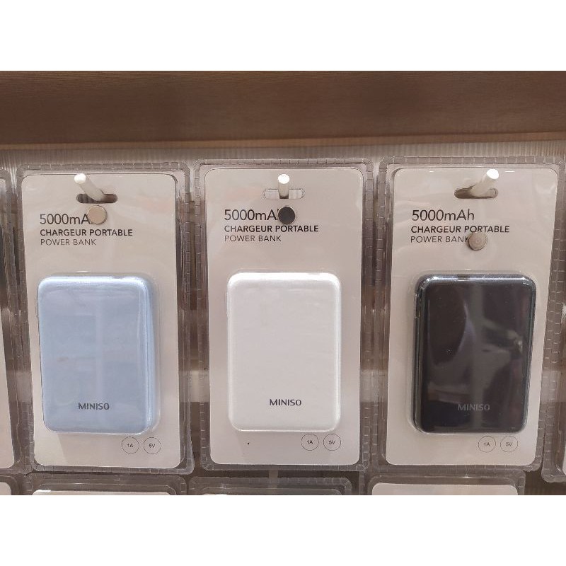 Jual MINISO POWER BANK CHARGEUR PORTABLE 5000 MAH | Shopee Indonesia