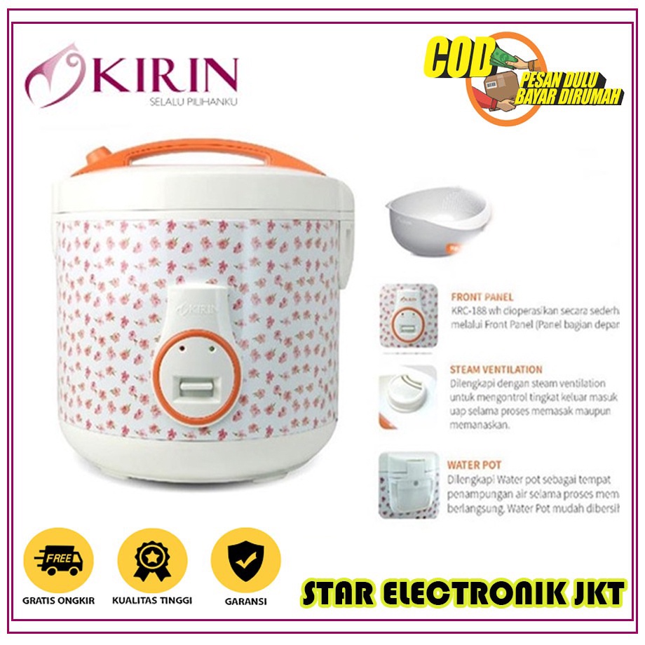 Jual KIRIN MAGIC COM KRC-188/RICE COOKER KIRIN KAPASITAS BESAR 3 LITER | Shopee Indonesia