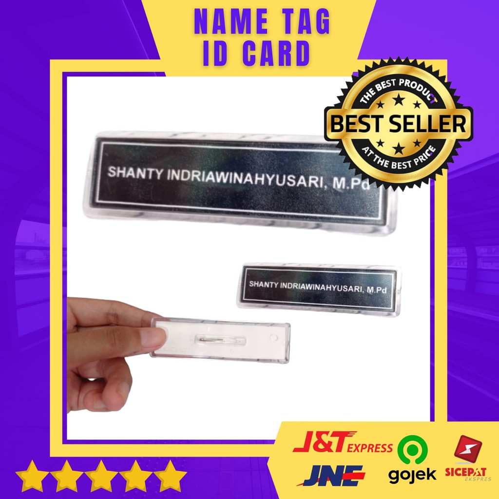 Jual Name Tag Id Card / Name Tag Nama Dada Plastik / Name Tag Custom ...