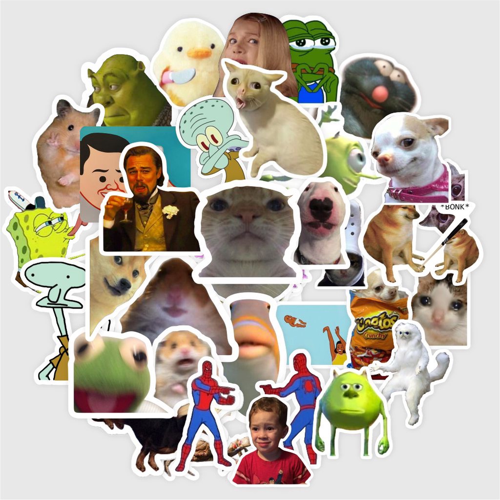 Jual Sticker Tempel "Sticker Pack Meme 40Pcs" | Shopee Indonesia