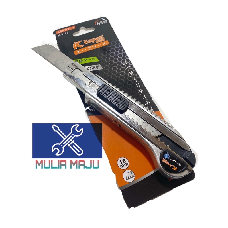 Jual Pisau cutter kapusi silver stanlis 5mata pisau /cutter bagus ...
