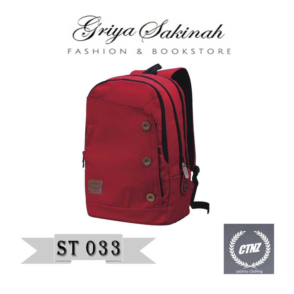 Jual Tas Ransel Laptop ST 033 | Backpack Unisex Ekstra Rain Cover | Shopee Indonesia