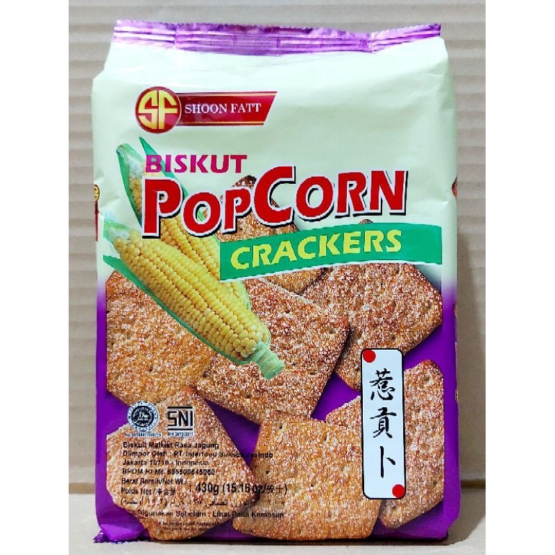 Jual Biskuit Popcorn Crackers 430 gram - Biscuit Snack Krekers - Roti ...