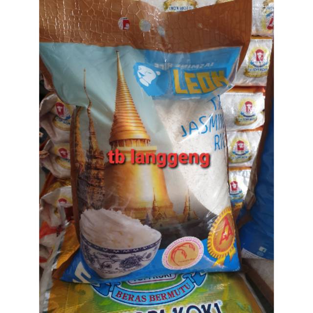 Jual BERAS Thailand Jasmine merk LEON 5kg | Shopee Indonesia