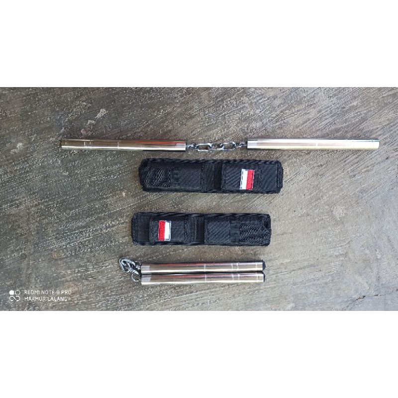 Jual Double Stick Besi Silver (Nunchaku Brushlee) | Shopee Indonesia