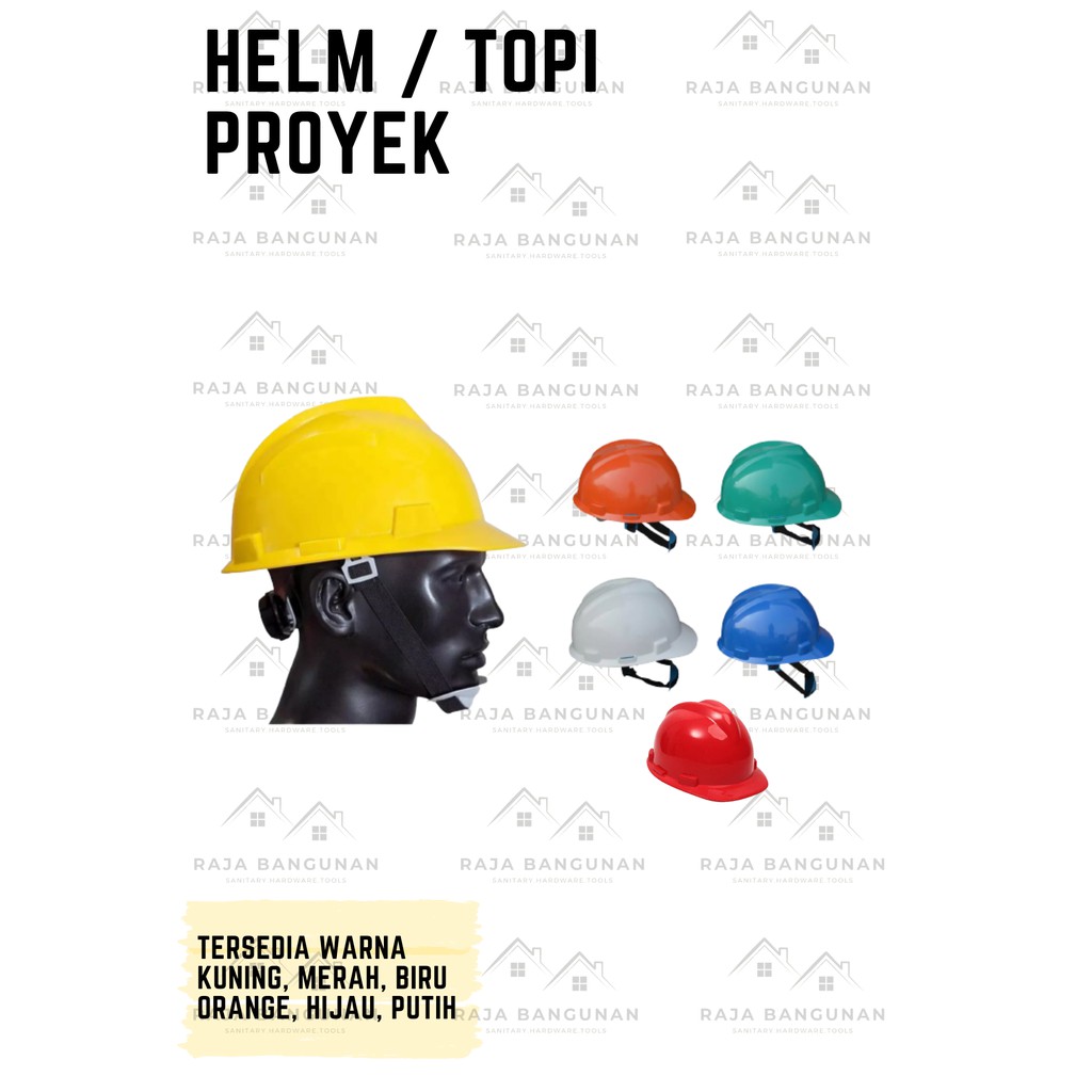 Jual HELM SAFETY PROYEK / SAFETY HELMET TEBAL DAN ANTI PECAH | Shopee ...